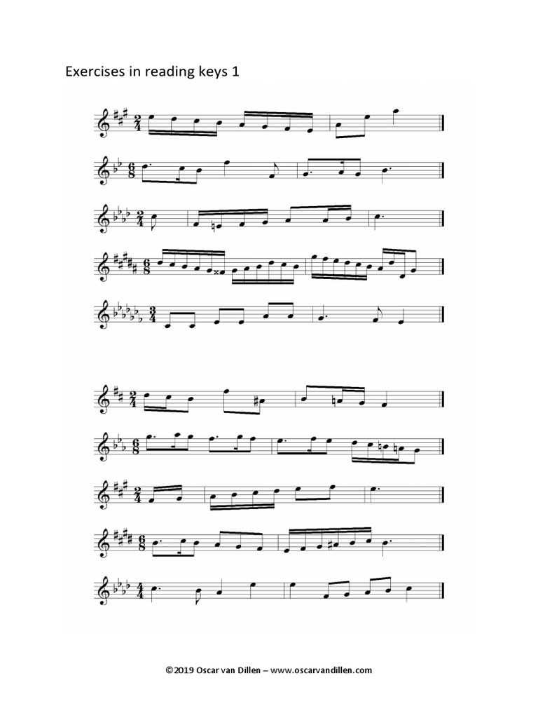 Exercises in Reading Keys | PDF