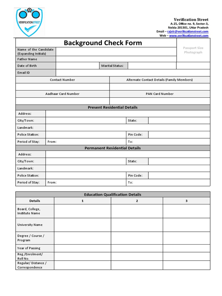 Updated Background Check Form | PDF | Access Control | Privacy
