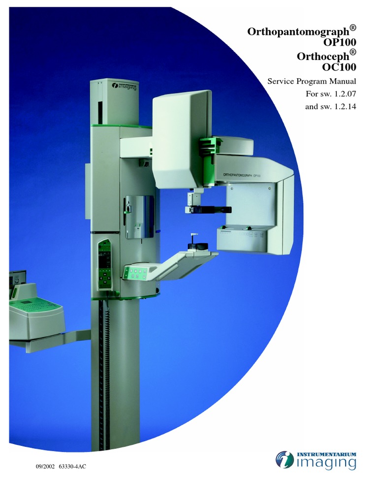 Orthopantomograph OP100 Orthoceph OC100: Service Program Manual For Sw ...