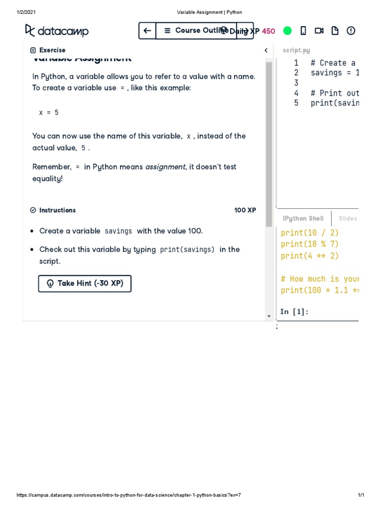 Variable Assignment Python Pdf Pdf Python Programming Language Computer Programming