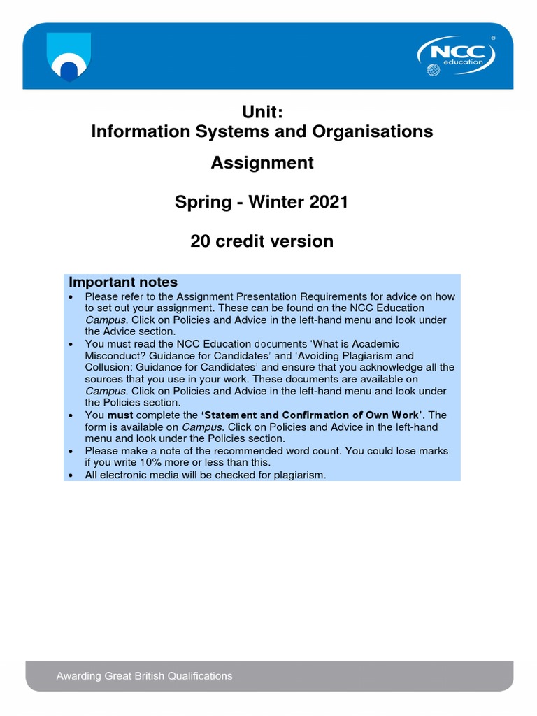 ISO Assignment QP Spring Winter 2021 20 Credit FINAL | PDF | Human ...