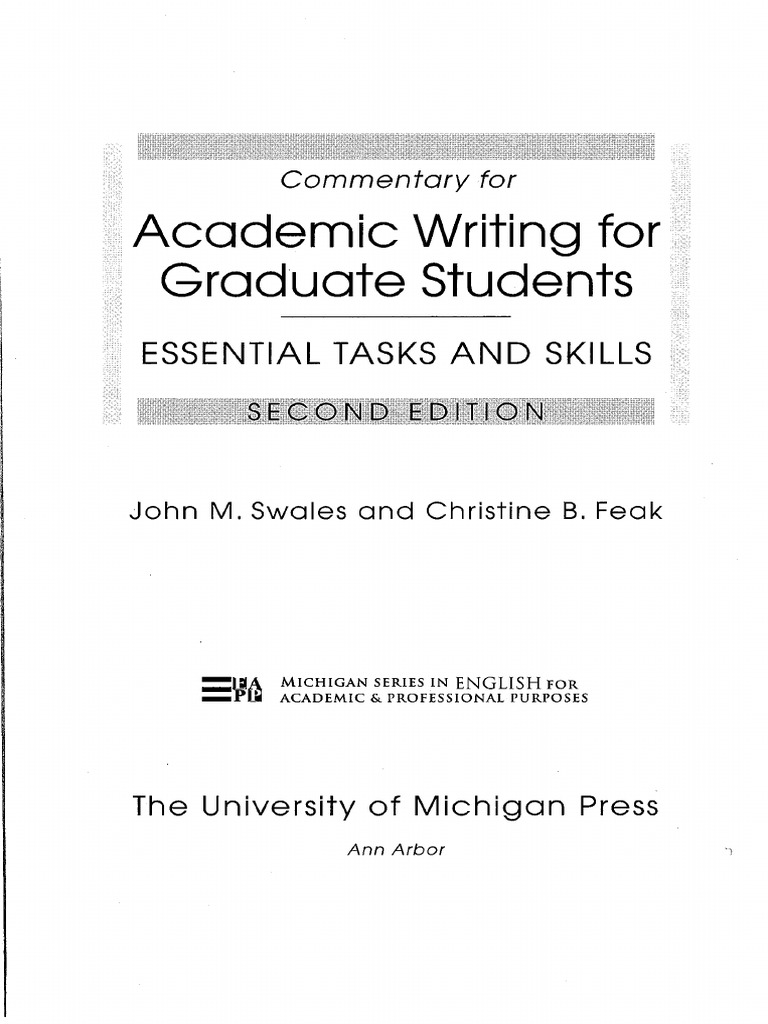 Commentary For Academic Writing For Graduate Students | PDF | Sentence ...