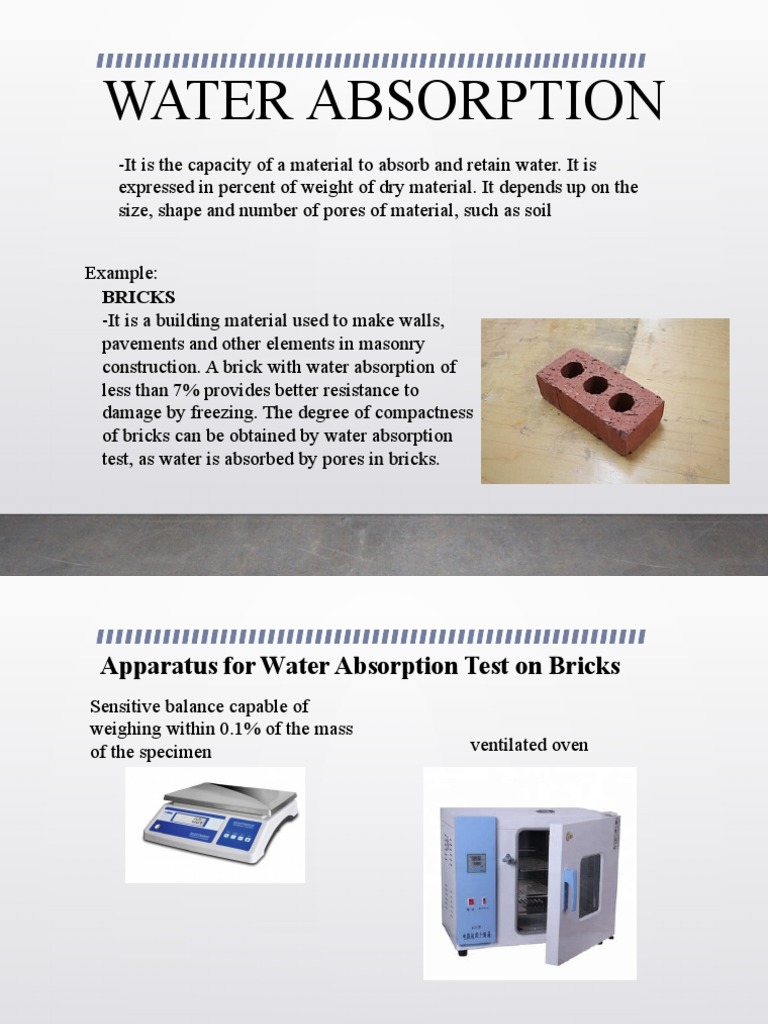 Water Absorption and Abrasion | PDF | Brick | Road Surface