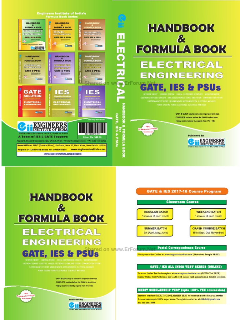 Electrical Handbook Formula Book Sample | PDF | Electrical Network ...