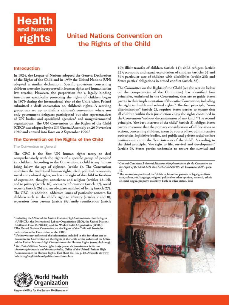 United Nations Convention On The Rights of The Child | PDF | Children's ...