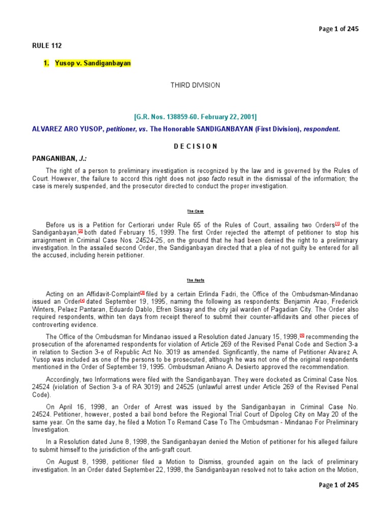 Rule 112 | PDF | Prosecutor | Bail