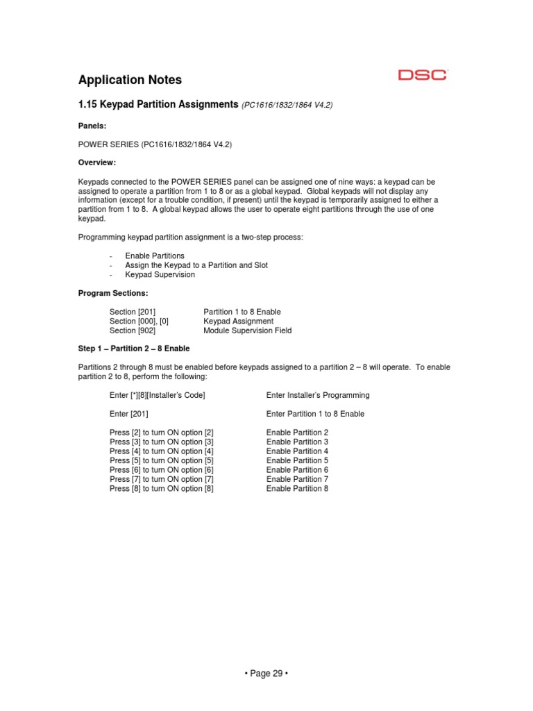Keypad Partition Assignments PC1616 PC1832 PC1864 | PDF | Information Technology | Computer Science