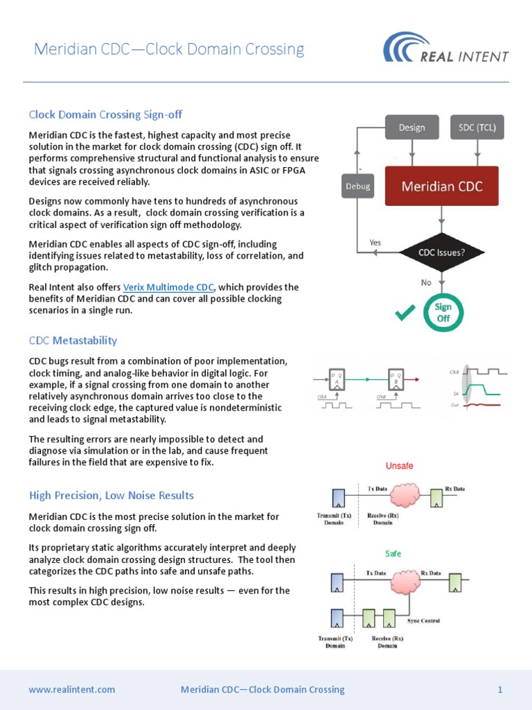 Meridian CDC for Clock Domain Crossing | PDF | System On A Chip ...