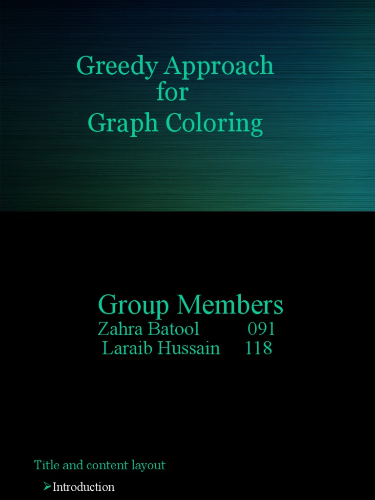 An Efficient Greedy Approach for Graph Coloring | PDF | Vertex (Graph ...