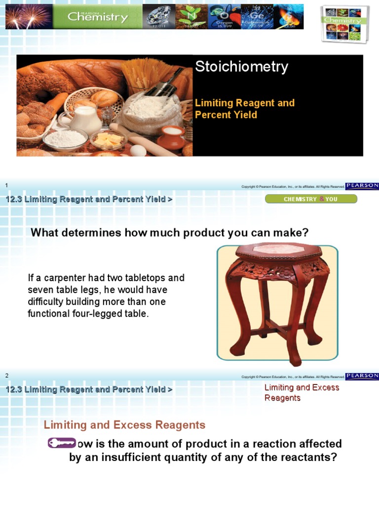 Stoichiometry (Limiting, Excess, Percent, and Theoretical | PDF ...