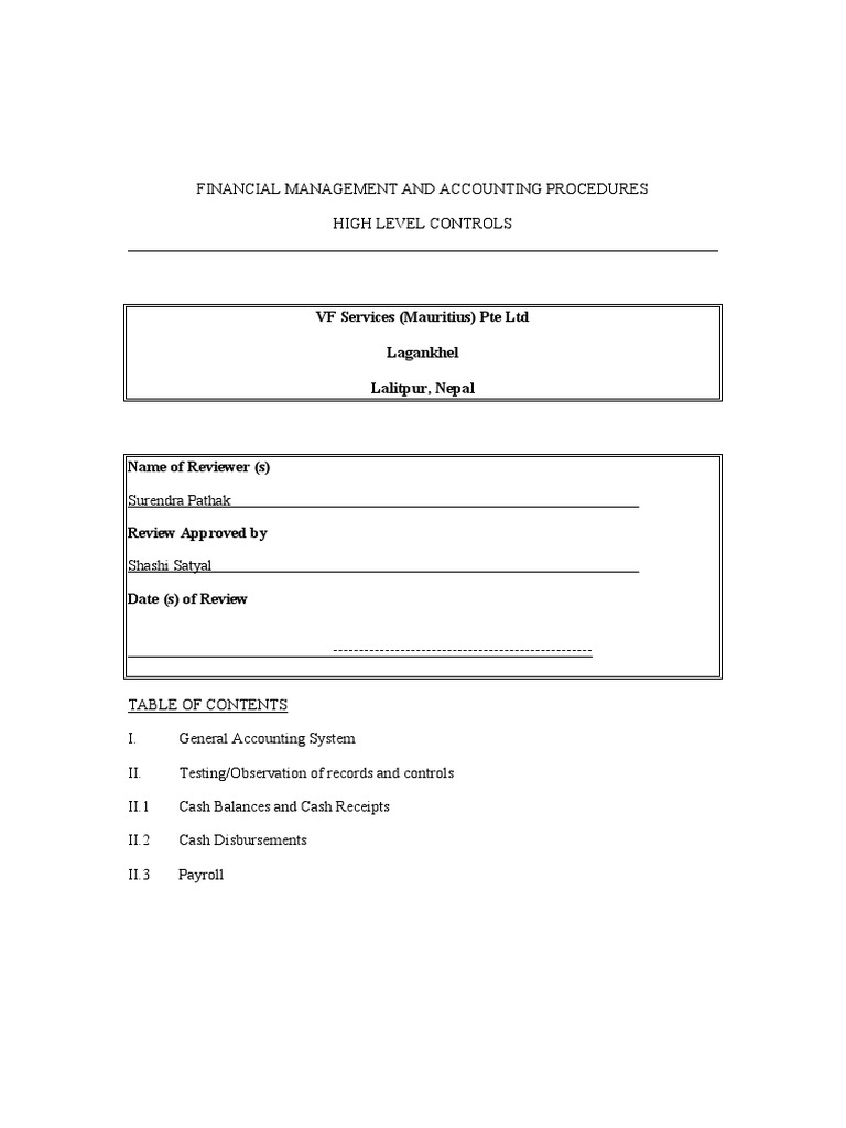 Financial Management Procedures Overview | PDF | Payroll | Cheque