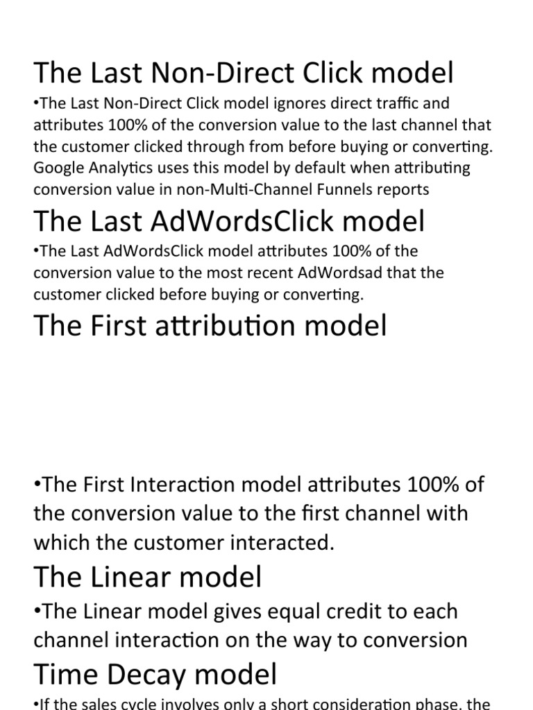 The Last Non-Direct Click Model | PDF | Career & Growth | Business