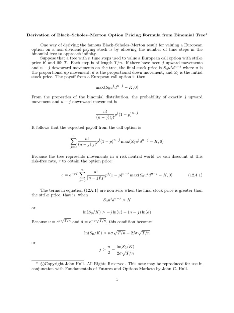 ExpandedAppendixChapter12 PDF | PDF | Black–Scholes Model | Option ...