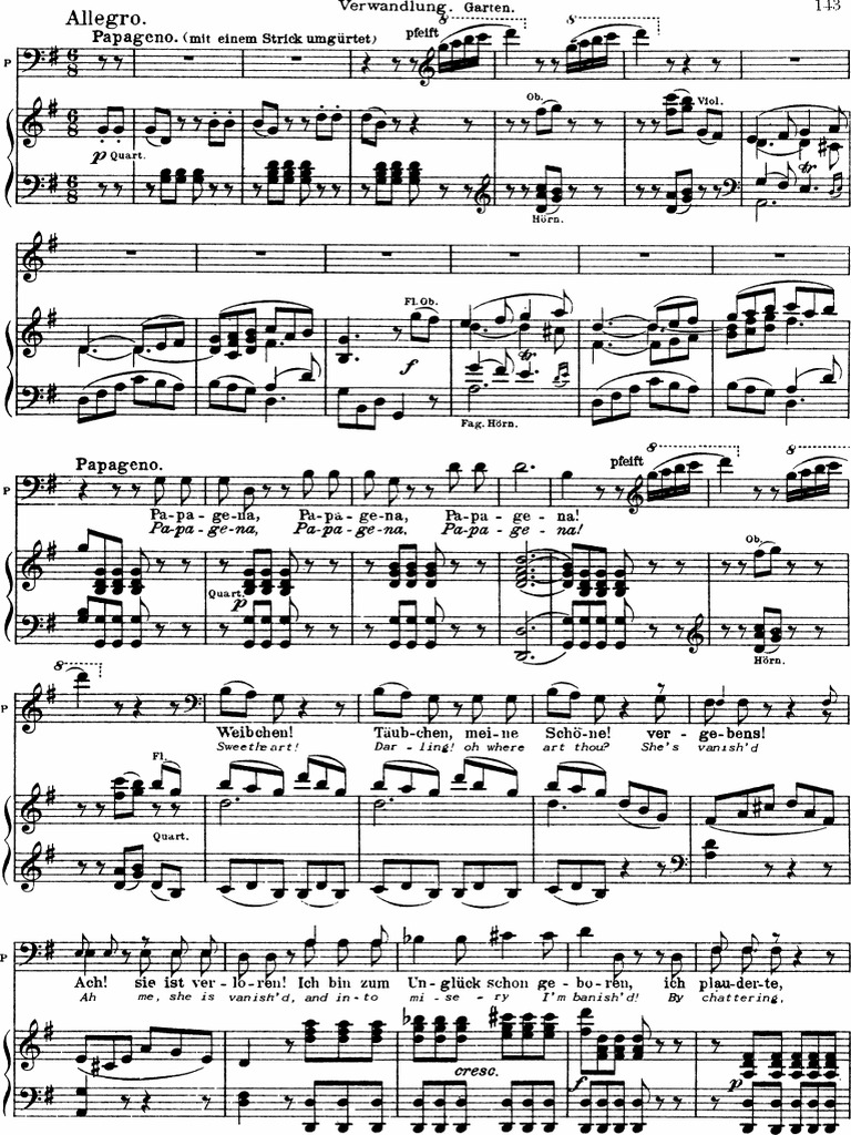 The Magic Flute Vocal Score-143-149 | PDF