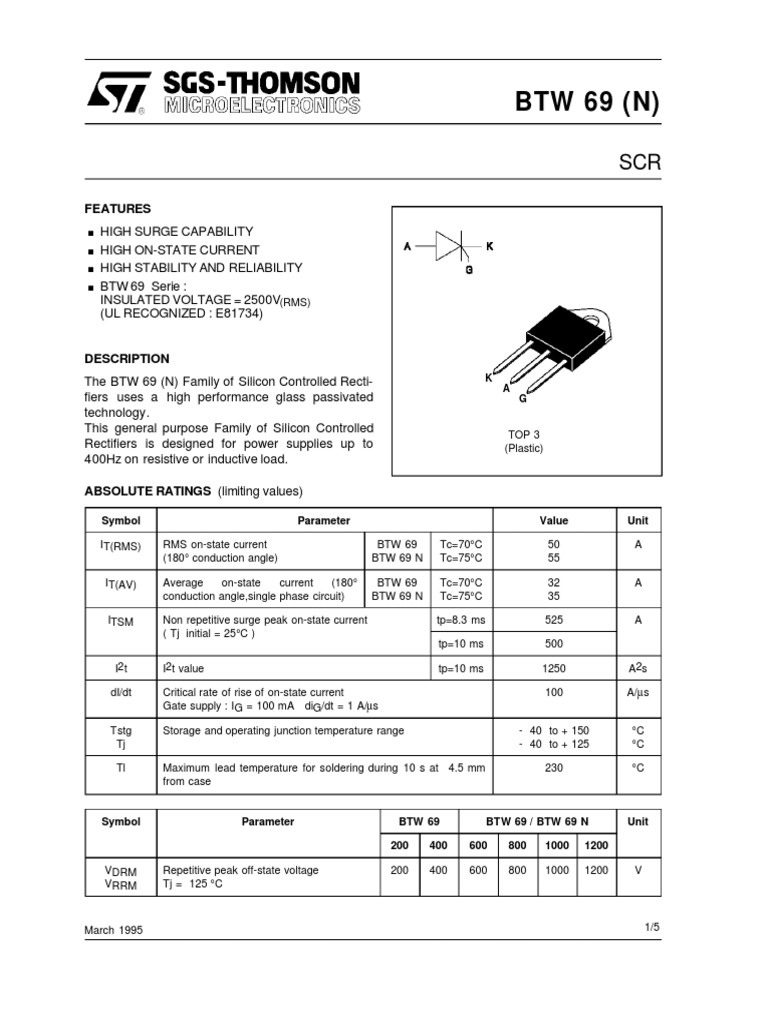 High surge silicon controlled rectifier | PDF | Manufactured Goods ...