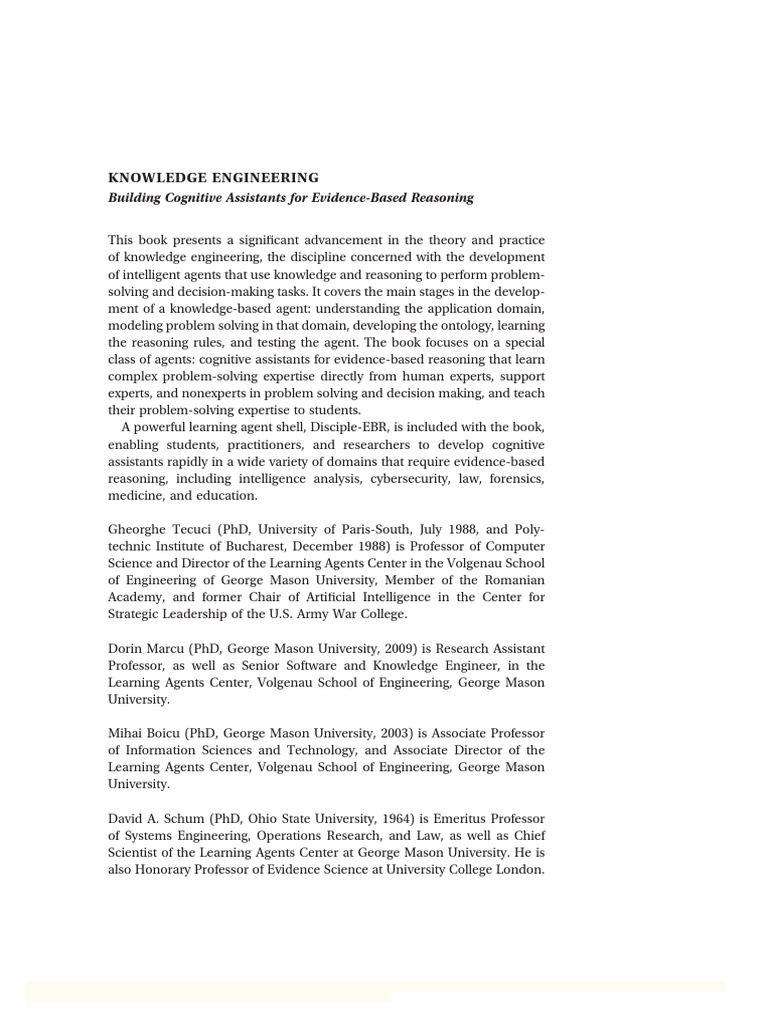 Knowledge Engineering PDF | PDF | Expert | Reason