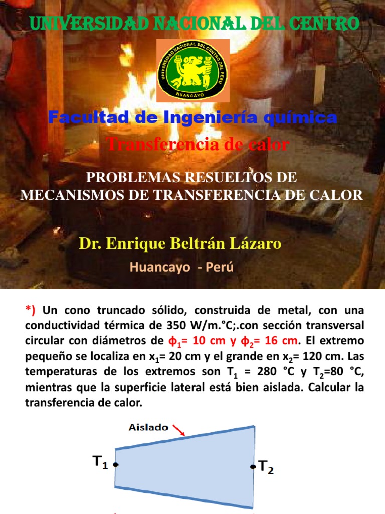 Problemas | PDF | Transferencia de calor | Conduccion termica