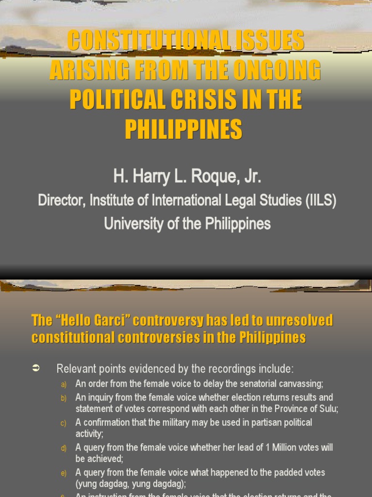 UPDATED CONSTITUTIONAL LAWS - Constitutional Issues Arising From The ...