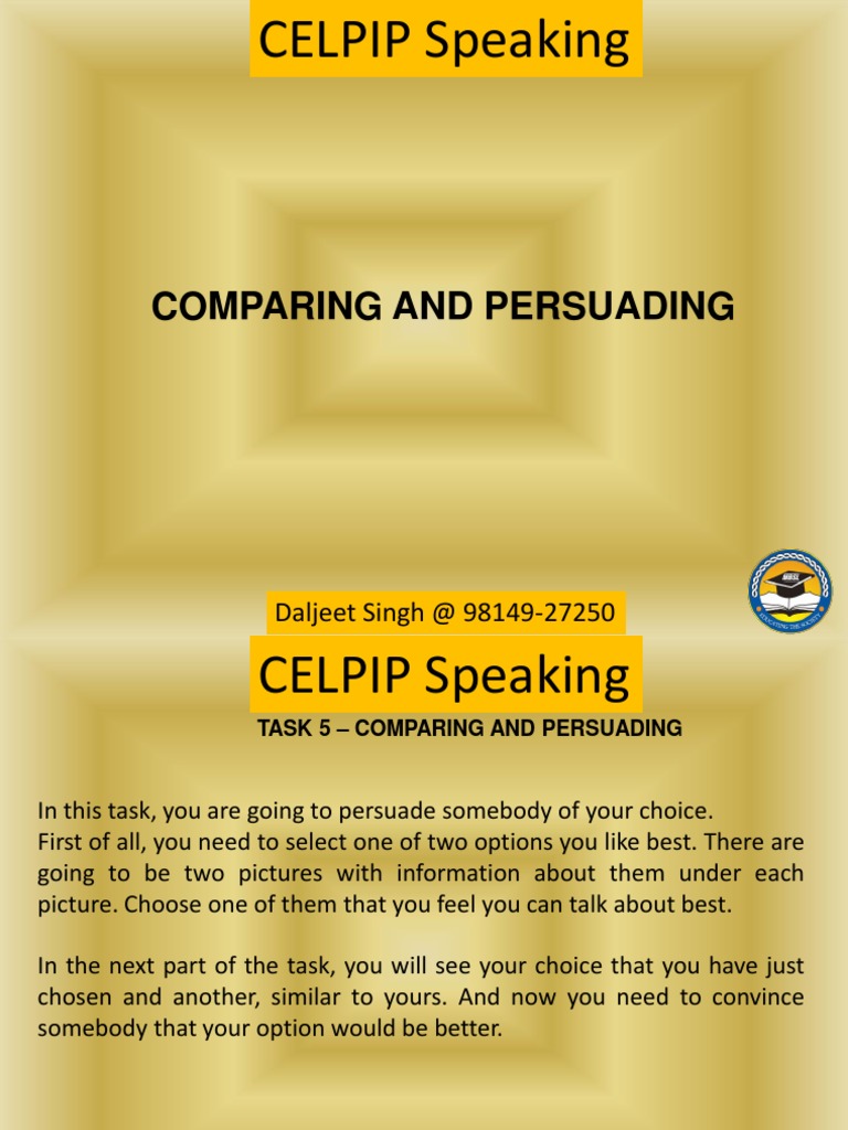 Celpip Task 5 COMPARING AND PERSUADING | PDF | Persuasion | Car