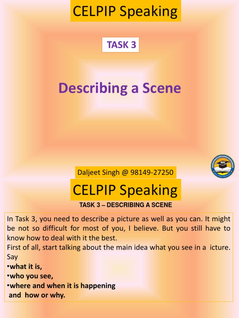 Celpip Task 3 Describing A Scene | Download Free PDF | Restaurants ...