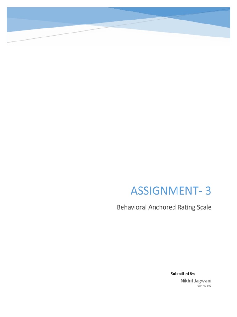 Behavioral Anchored Rating Scale | PDF | Performance Appraisal | Human ...