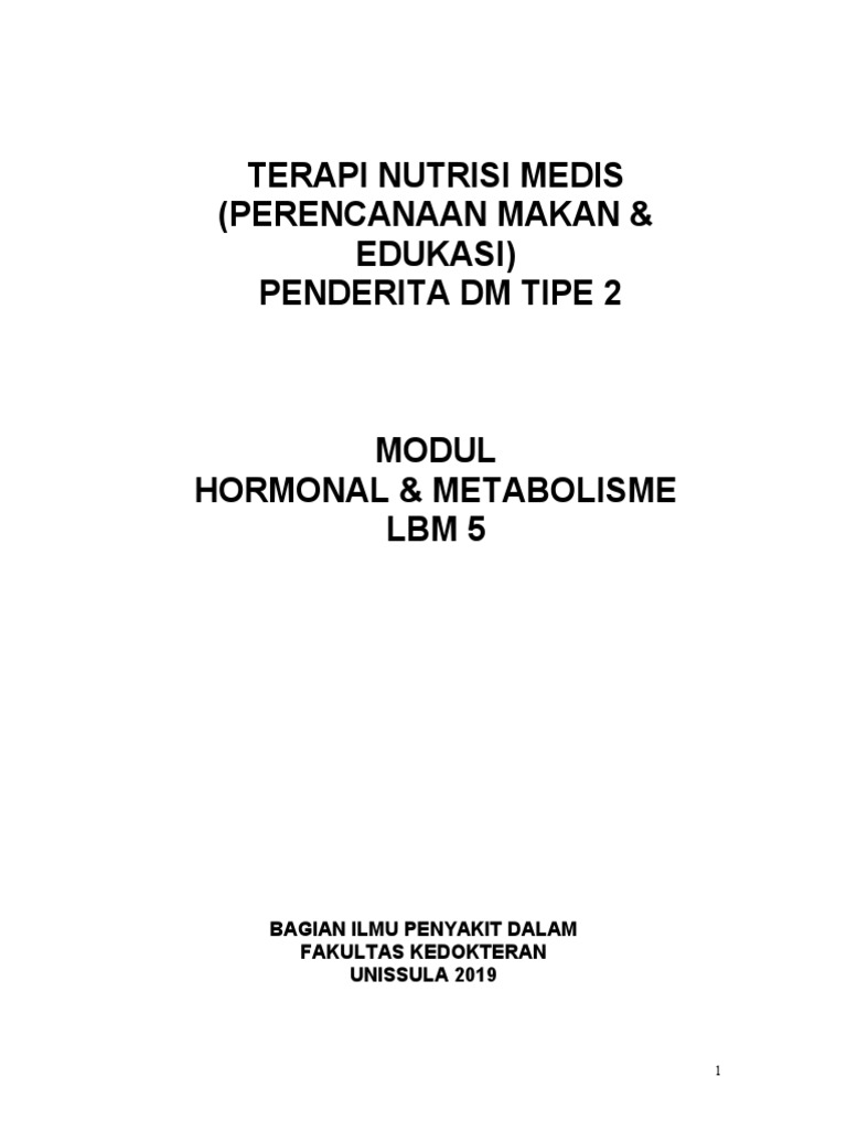 Panduan Nutrisi DM Tipe 2 | PDF | Kesehatan Holistik