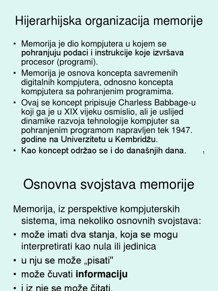 Memorija | PDF