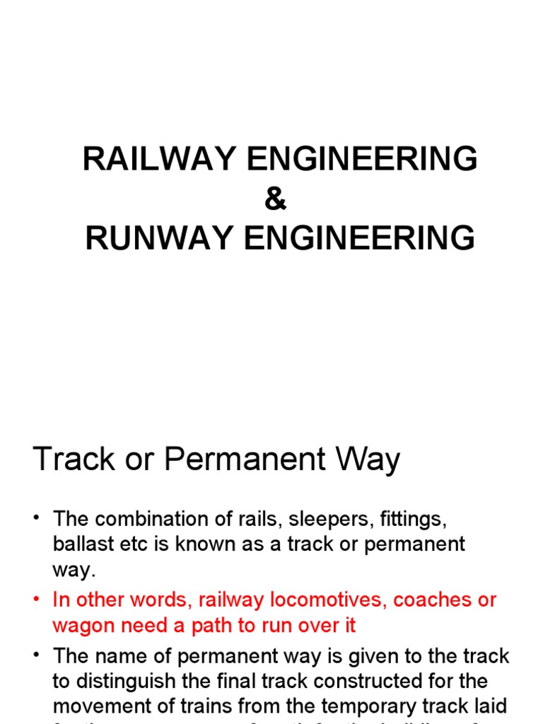 Railway Engineering & Runway Engineering | PDF | Track (Rail Transport ...