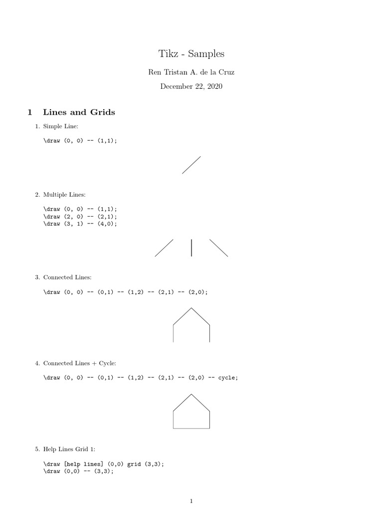 Tikz - Samples: 1 Lines and Grids | PDF | Rgb Color Model | Light