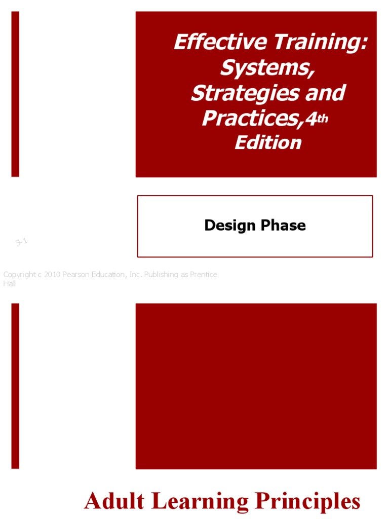 Effective Training: Systems, Strategies and Practices,: 4 Edition | PDF ...