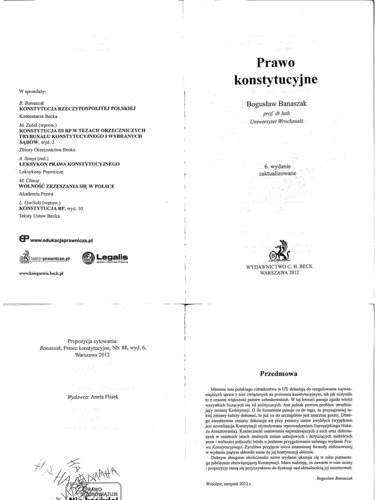 Bogusław Banaszak - Prawo Konstytucyjne (2012) PDF | PDF