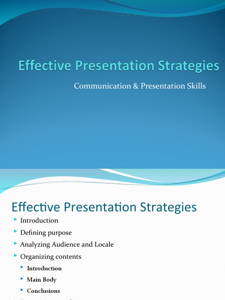 03-Effective Presentation Strategies | PDF | Nonverbal Communication ...