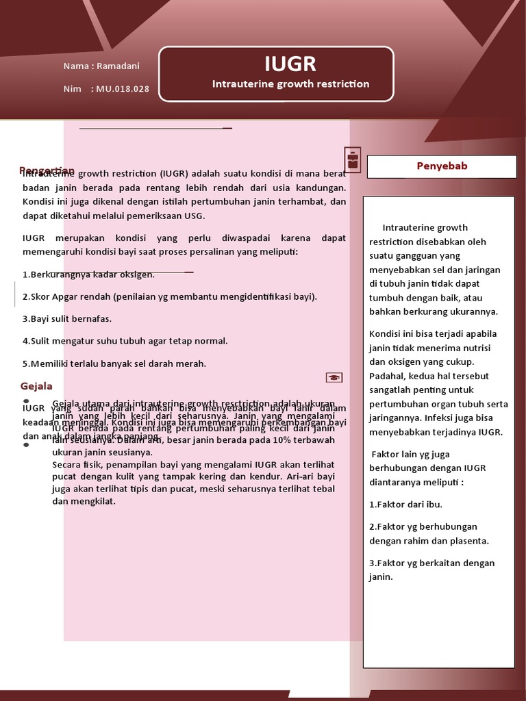 Tugas Askeb GADAR-IUGR - WPS Office | PDF