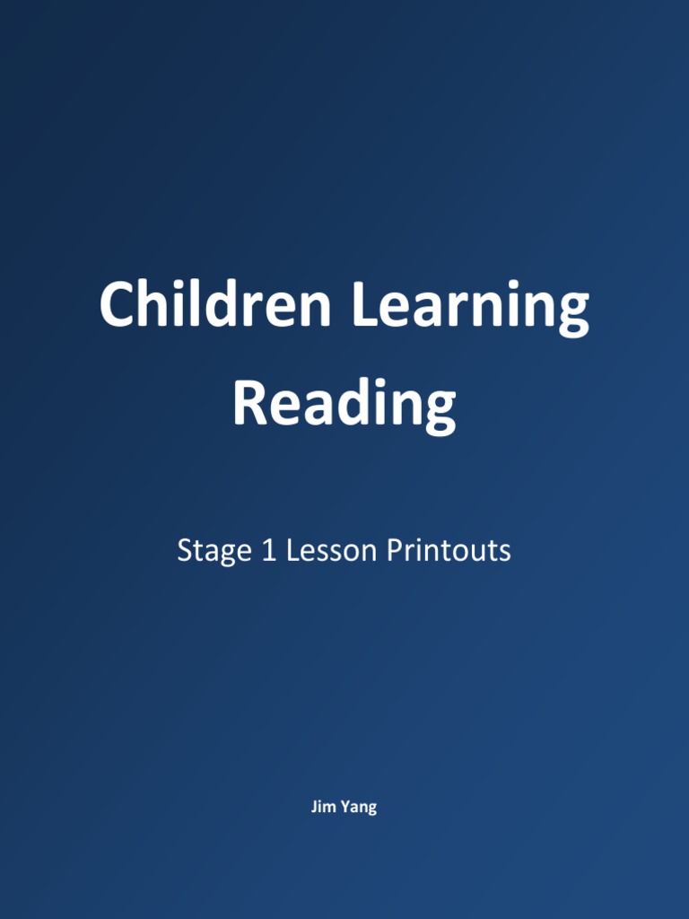 Children Learning Phonics Stage-1-Lesson-Printouts PDF | PDF ...