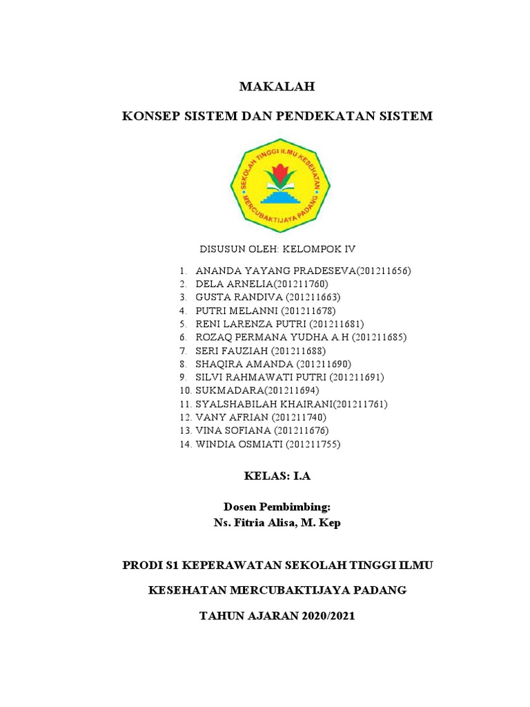 Makalah SISTEM DAN PENDEKATAN SISTEM | PDF