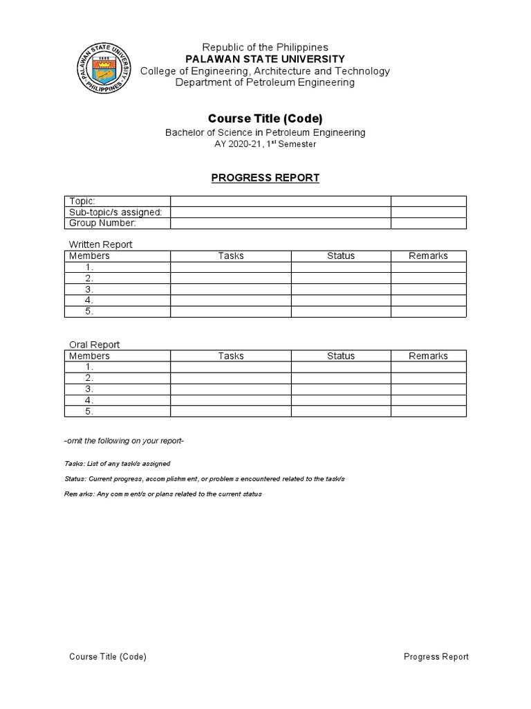 Progress Report | PDF