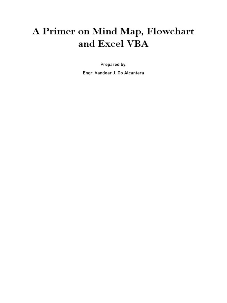 A Primer On Mind Map, Flowchart and Excel VBA | PDF | Algorithms | Top ...