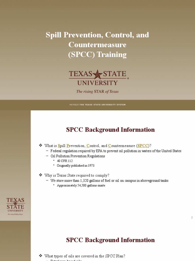 Spil (SPCC) Training-1 | PDF | Oil Spill | Oil