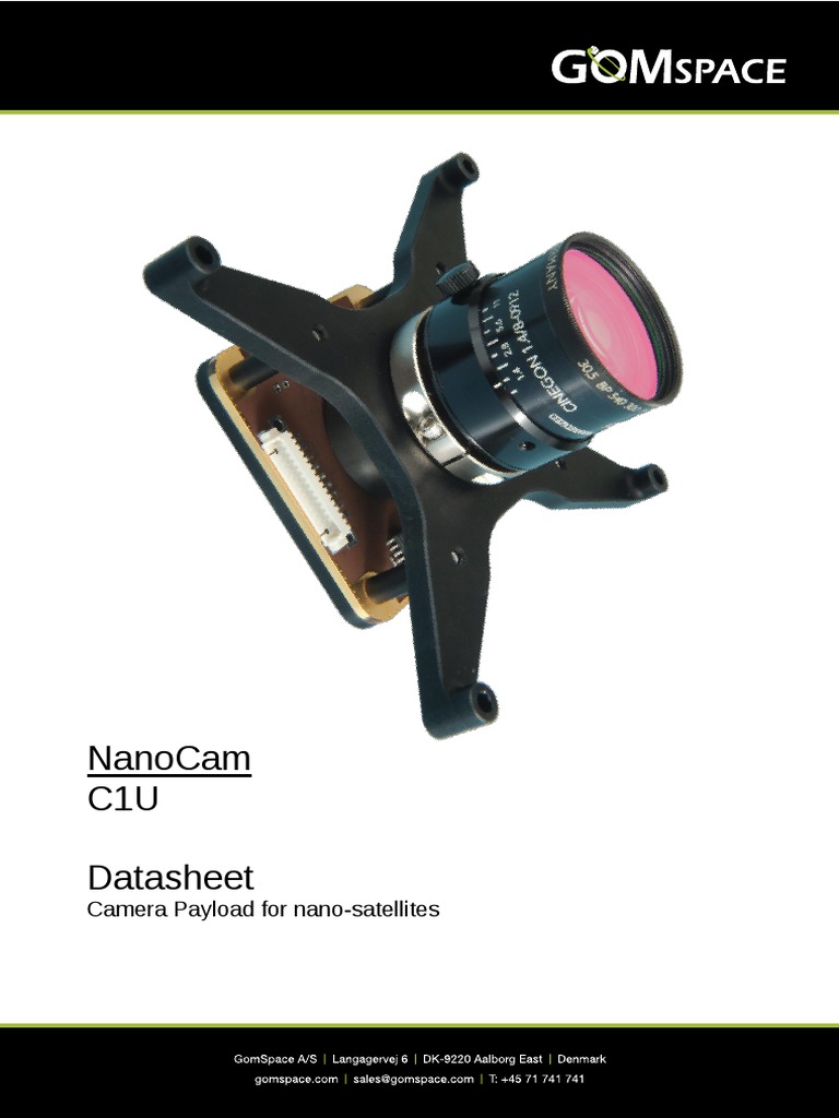 Nanocam C1U Datasheet: Camera Payload For Nano-Satellites | PDF | Flash ...