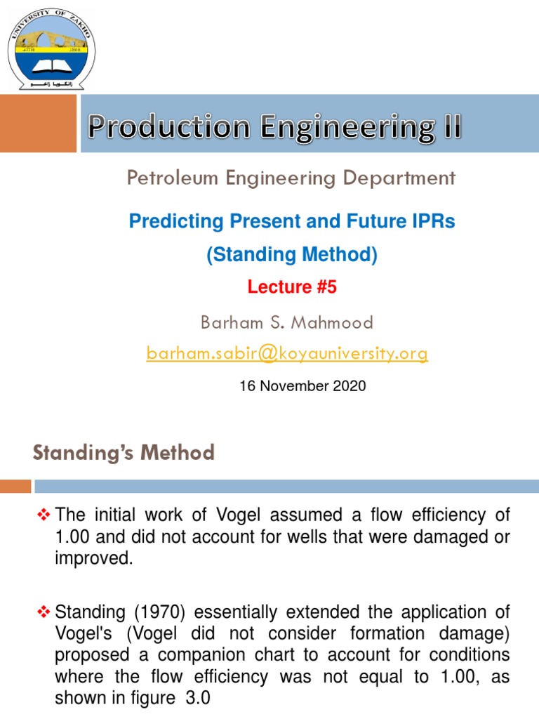 Predicting IPR - Standing Method | PDF | Permeability (Earth Sciences ...