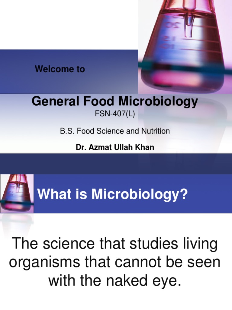 LEC 01 Basic Food Microbiology PDF | PDF | Microbiology | Medical ...