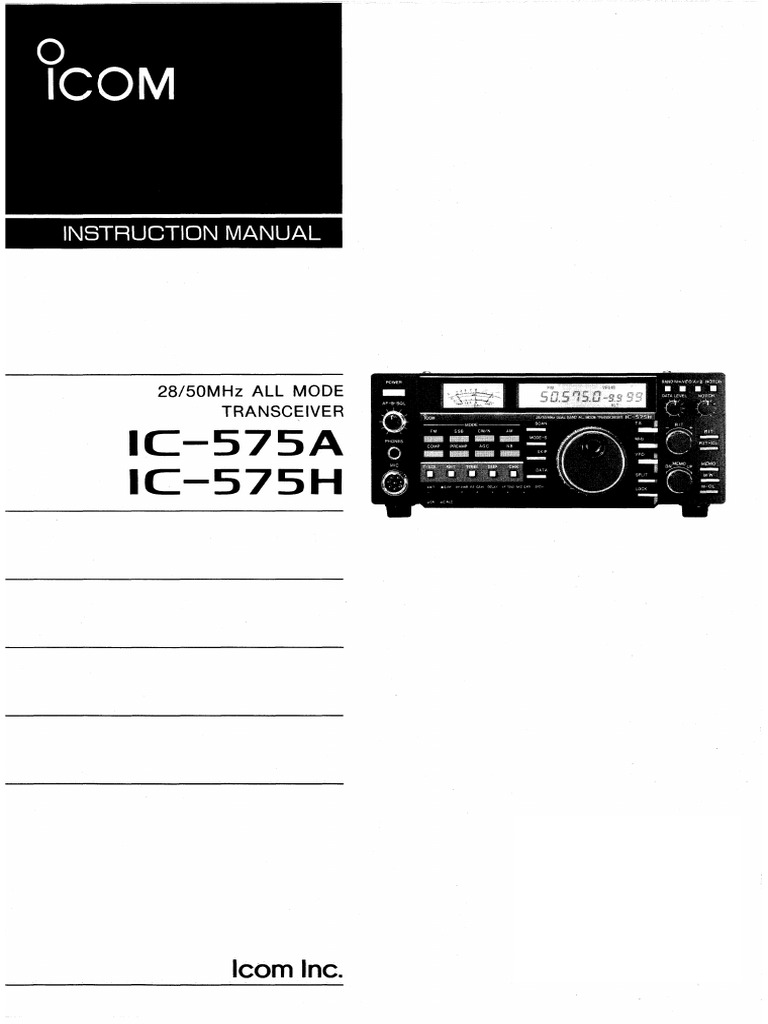 IC-575A H User | PDF