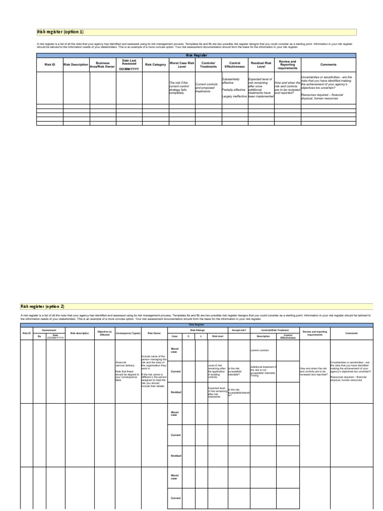 Risk Registers | Download Free PDF | Risk | Risk Management
