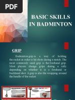 The 5 Basic Skills in Badminton | PDF | Racquet Sports | Athletic Sports