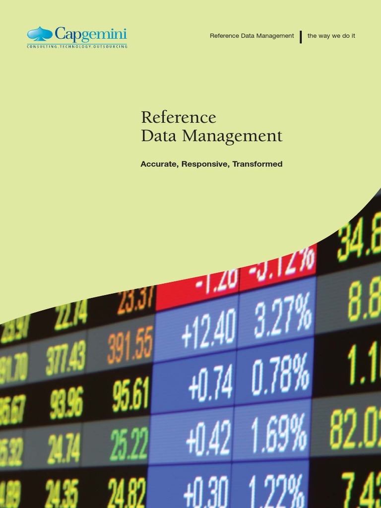 B Reference Data Management | PDF | Outsourcing | Analytics
