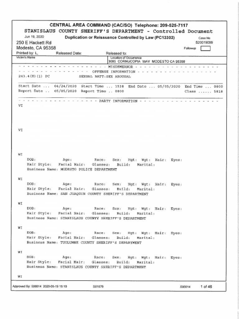 Marc Nuno Criminal Investigation Report | PDF | Violence | Clothing