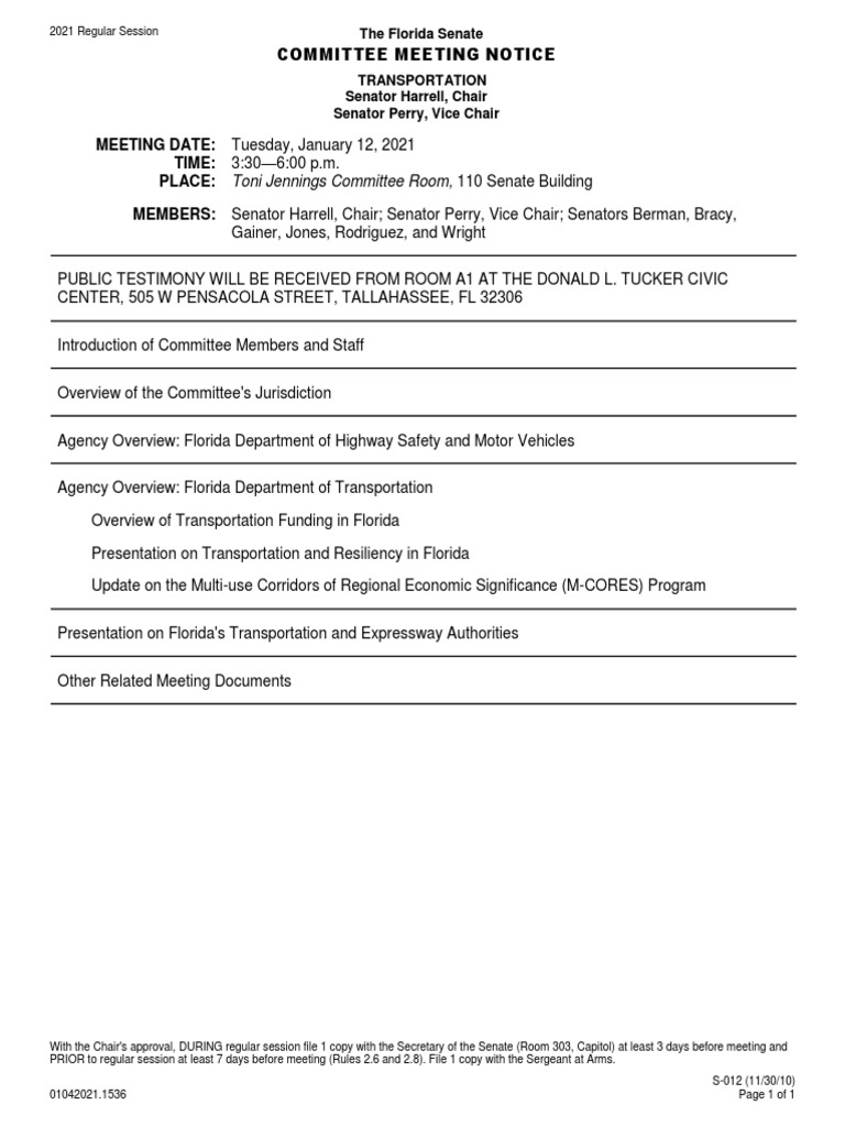 Committee Meeting Notice | PDF