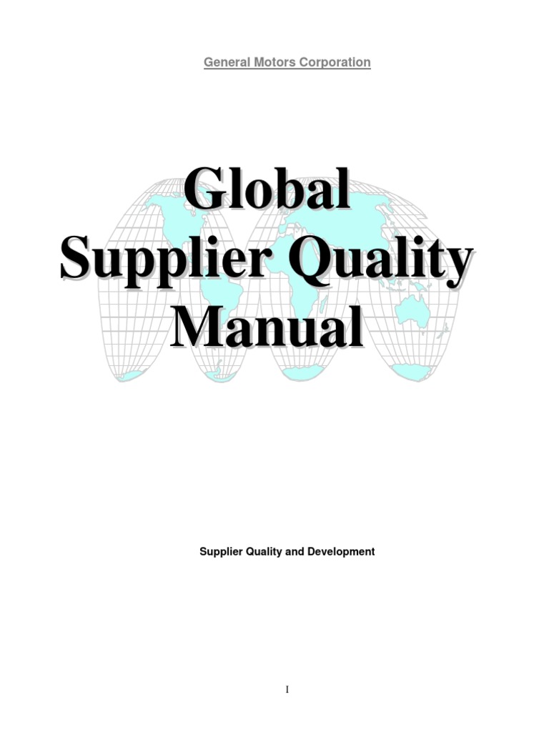 0 GM 1927 Supplier Quality Manual 2020 Rev. 27.0 | PDF | Business ...