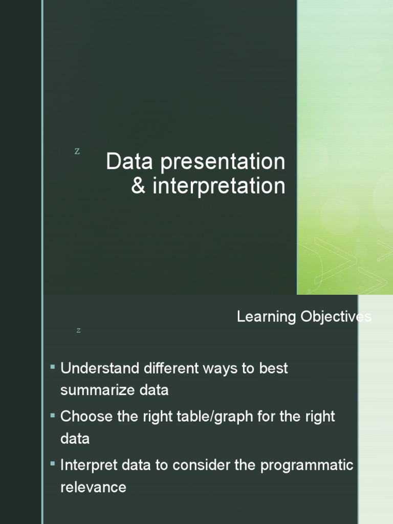 Data Presentation and Interpretation Guide | PDF | Chart | Infographics