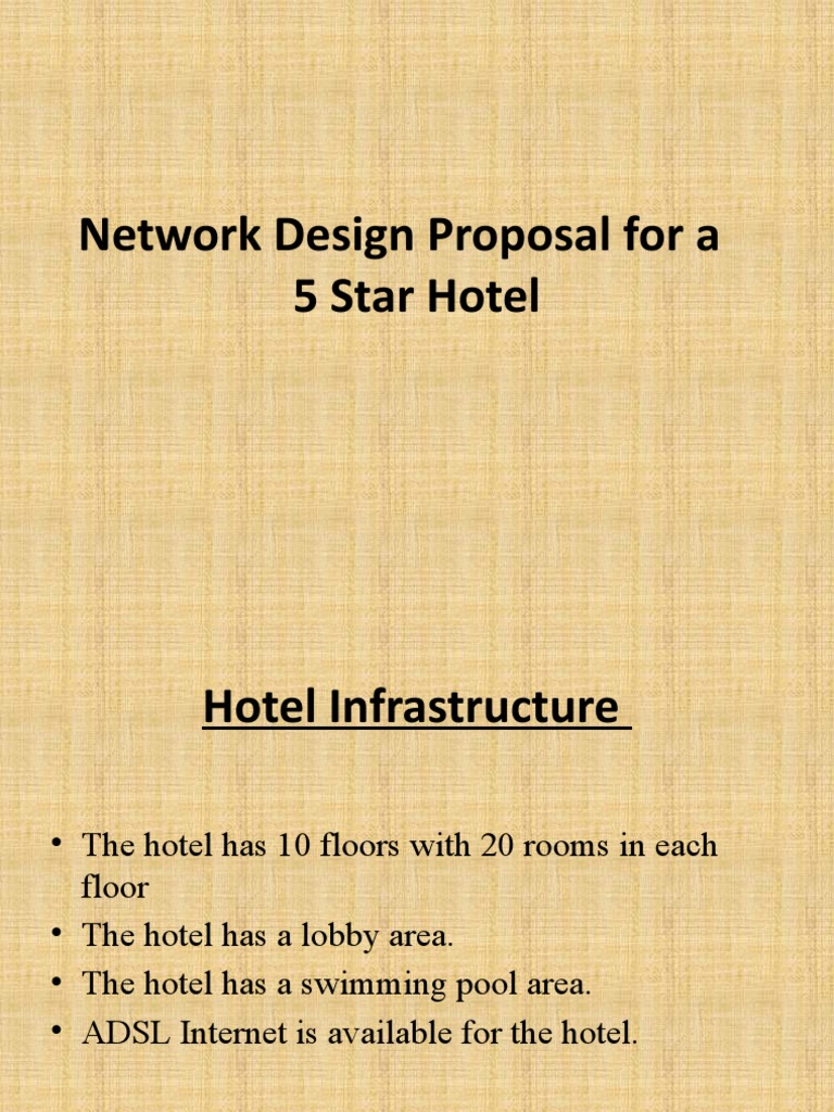 5 Star Hotel Network Design Proposal | PDF | Computer Network | Port ...